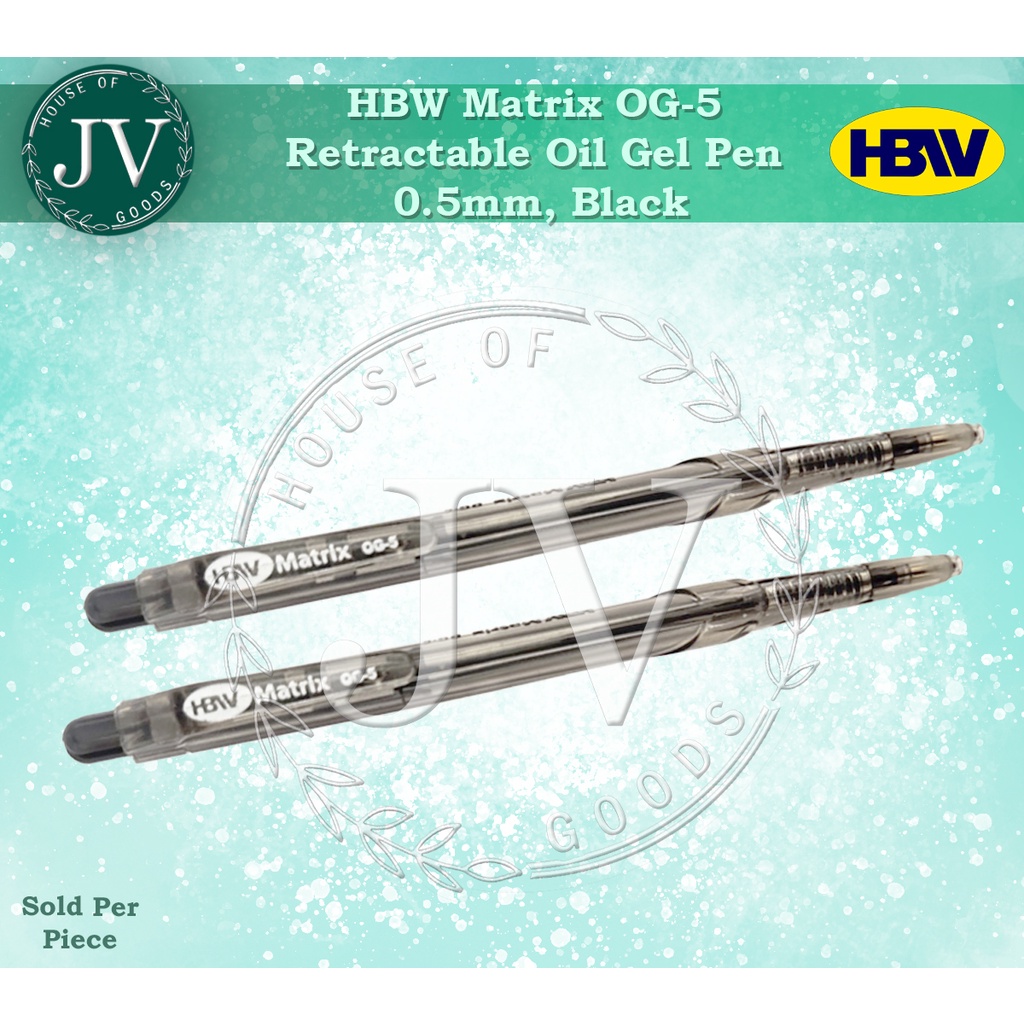 HBW Matrix Oil Gel Pen OG-5 RETRACTABLE 1pc | Shopee Philippines