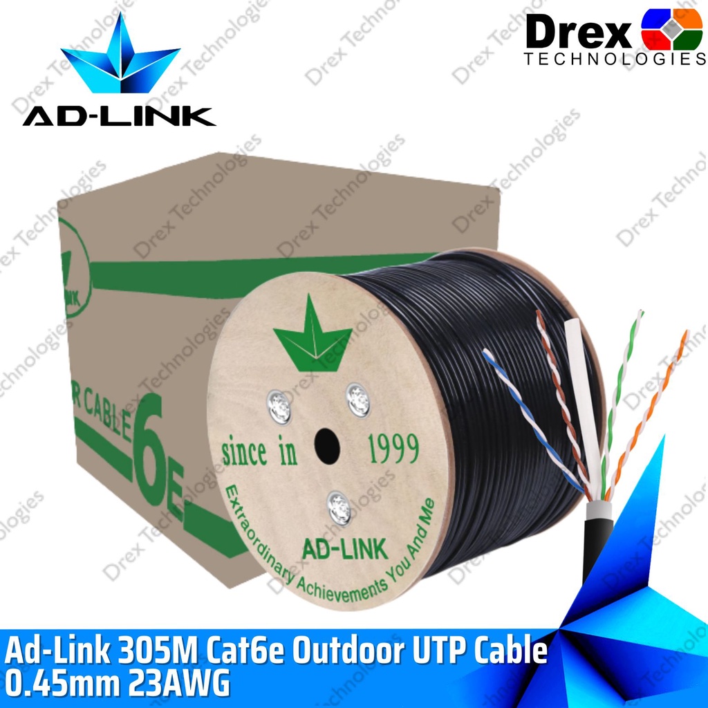 305M Ad-Link Cat6 Outdoor UTP Cable 0.45mm 23AWG CCA Ethernet Lan Cable ...