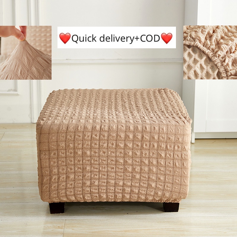 Universal Size Sofa Footstool Cover Stretch Ottoman Cover Elastic ...