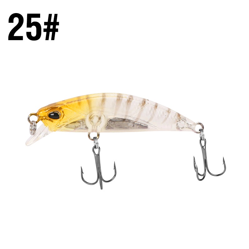 1Pcs 35 Colors Fishing Lure 5g/5cm Sinking Minnow 3D Eyes Laser Trolling Plastic Buzz Bait Lure ...