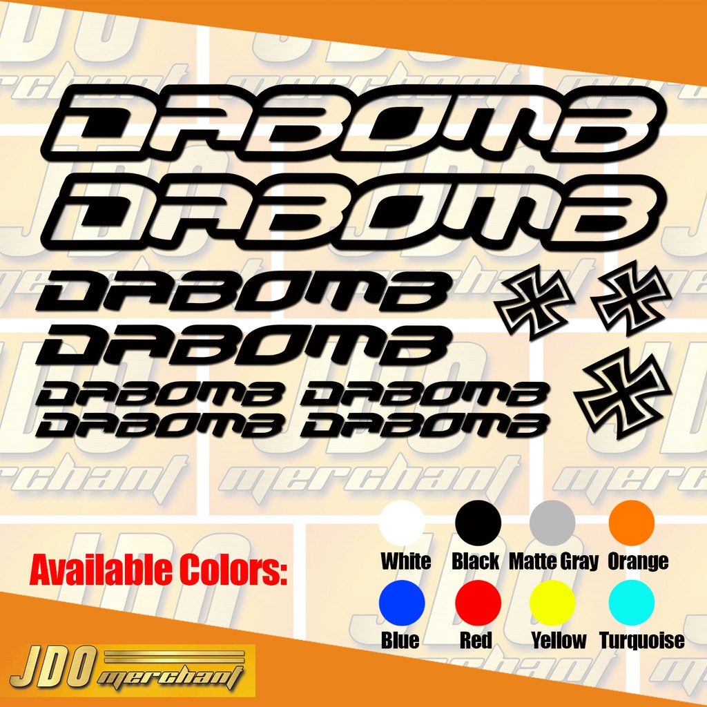 Dabomb bikes set Vinyl Stickers | Shopee Philippines