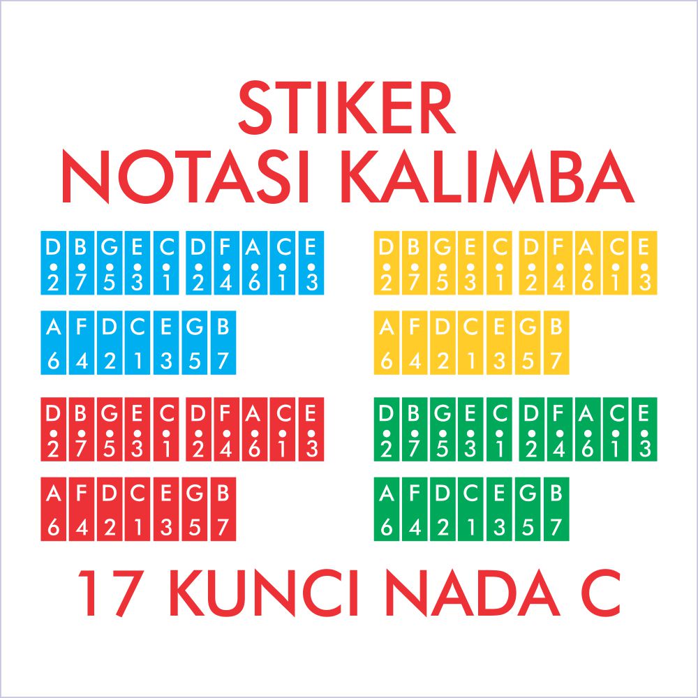 Kalimba Sticker 17-key Notation Sticker | Shopee Philippines