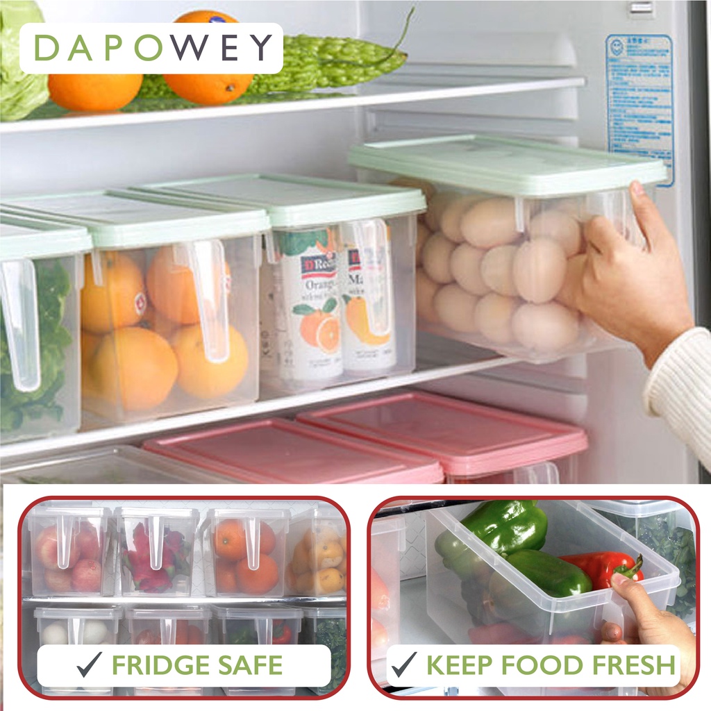 Dw 5L Fridge Food Vege Fruit Storage Box Organizer Lid Handle Container ...