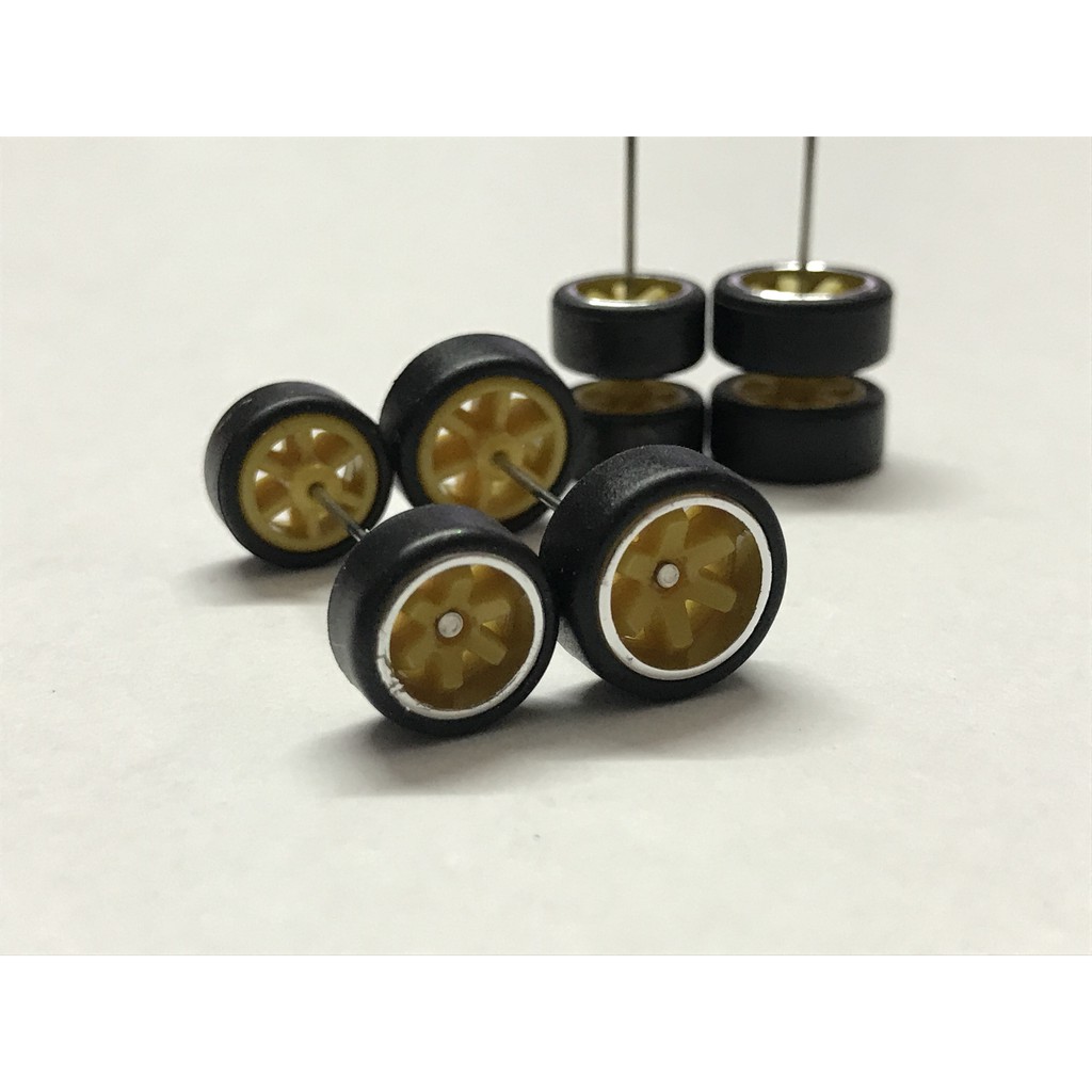 Z72 Hot Wheels Rubber Wheels Tayar Getah TE37 Yellow 10 / 12mm Axle JDM ...