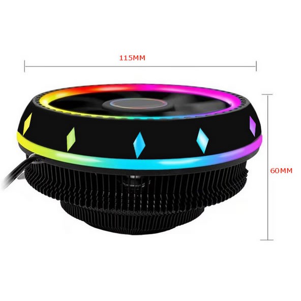 RGB Cool Design CPU Cooler with free thermal paste, Heatsink and Fan ...