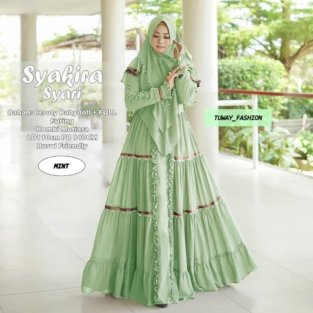 Syakira Syari Gamis Syari Free Hijab / Muslimah Gamis Set / Women's ...