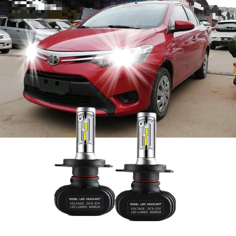 2PC H4 6000K LED Headlight Conversion Bulbs Kit FOR Toyota Vios Third ...