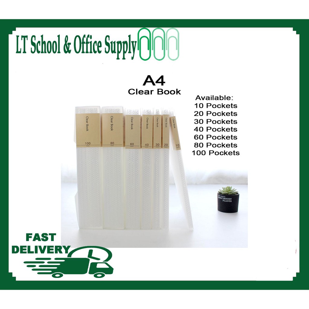 Nejalife Transparent white clearbook Display Book Non-Refillable Size ...