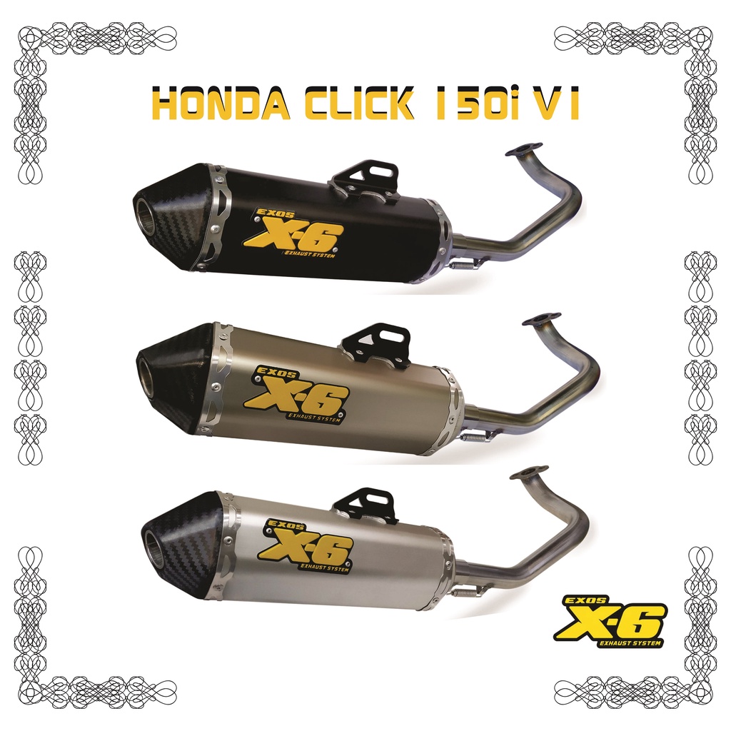 EXOS X6 Honda Click 150i V1 Full Exhaust System | Shopee Philippines