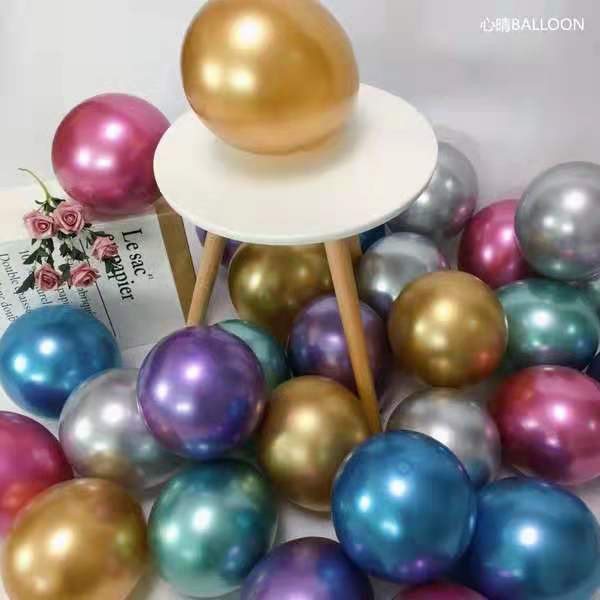 5 Pcs 12 inches INS style Chromium metallic balloon birthday party ...