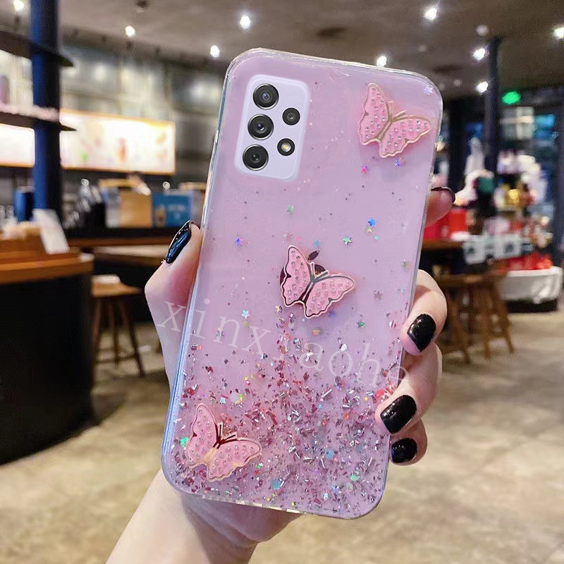 Phone case Samsung Galaxy A15 A25 A35 A05 A05S A24 A34 A54 A14 A23LTE A53 A33 butterfly Soft ...