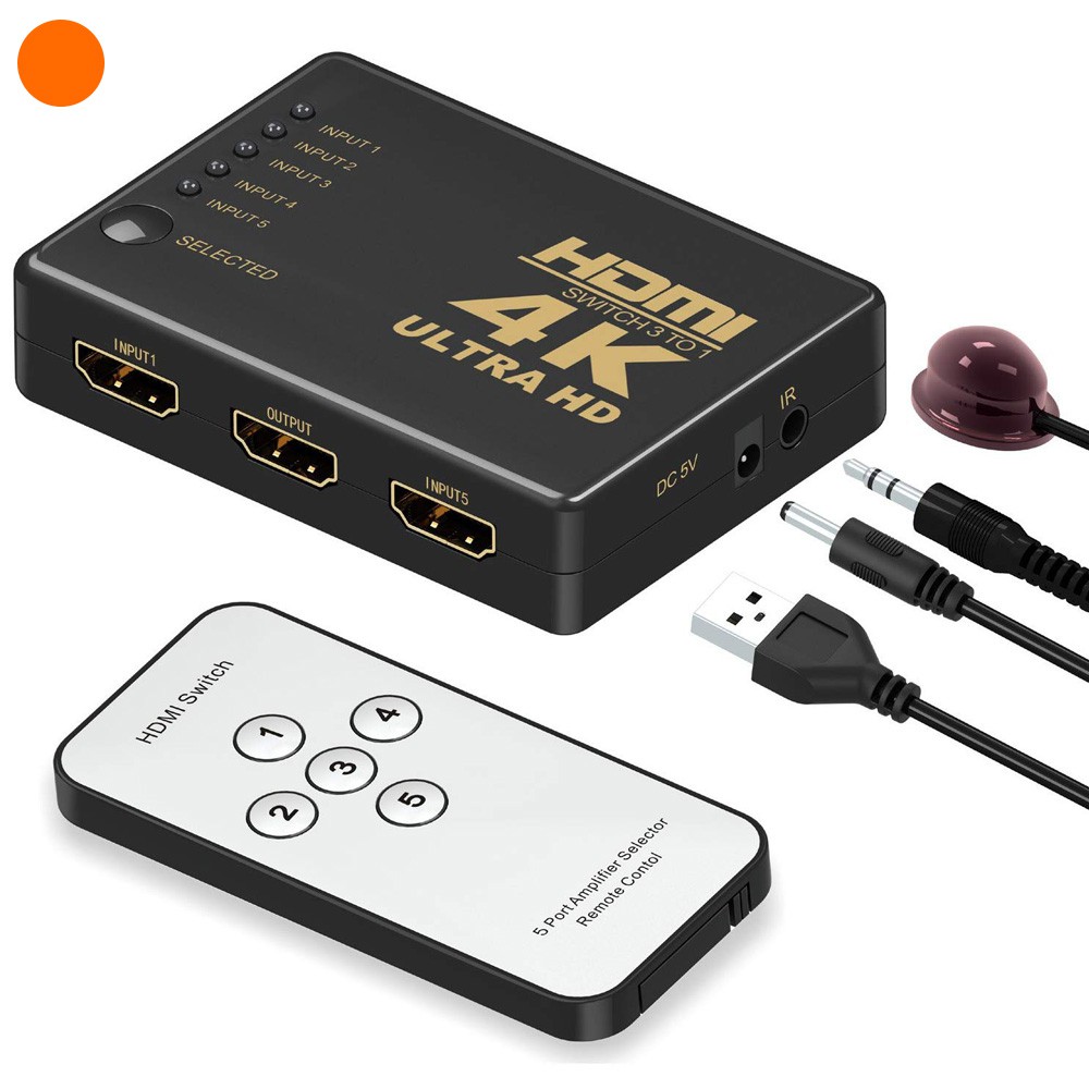 HDMI Switch Splitter,Intelligent 5-Port 5 Port 5x1 HDMI Switcher ...