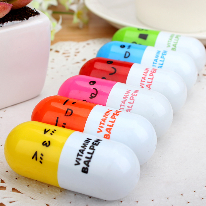 Cute Cartoon Capsule Ballpoint Pen Creativity Telescopic Mini Pen ...