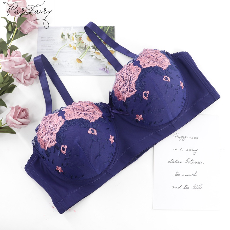 PARIFAIRY strapless bra plus size bra cup c half cup bra no foam ...