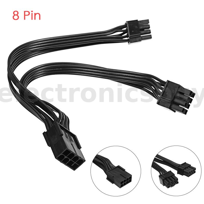 20cm Graphics Card 8 Pin Female to 2*8P(6+2)pin Extention Power Cable ...