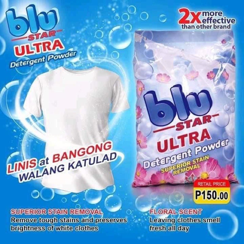 Blu Star Detergent Powder 1 kg | Shopee Philippines