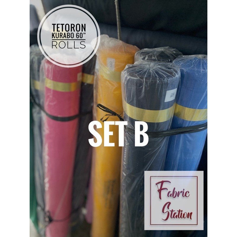Tetoron Fabric 45” ROLL (SET B) for Lining, School / Office Uniforms ...