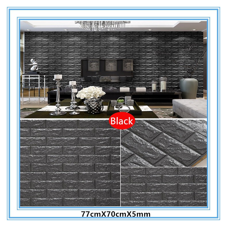 SALE！Wallpaper Brick 70x77cm 3D Wall Sticker Foam Self Adhesive super ...