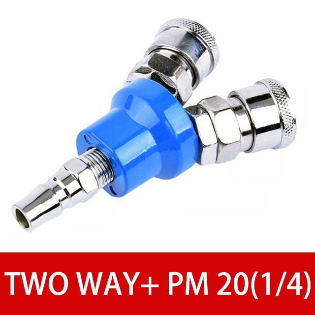 2 Way Quick Connect Multi Hose Coupler Fitting Coupling 1/4 Air ...