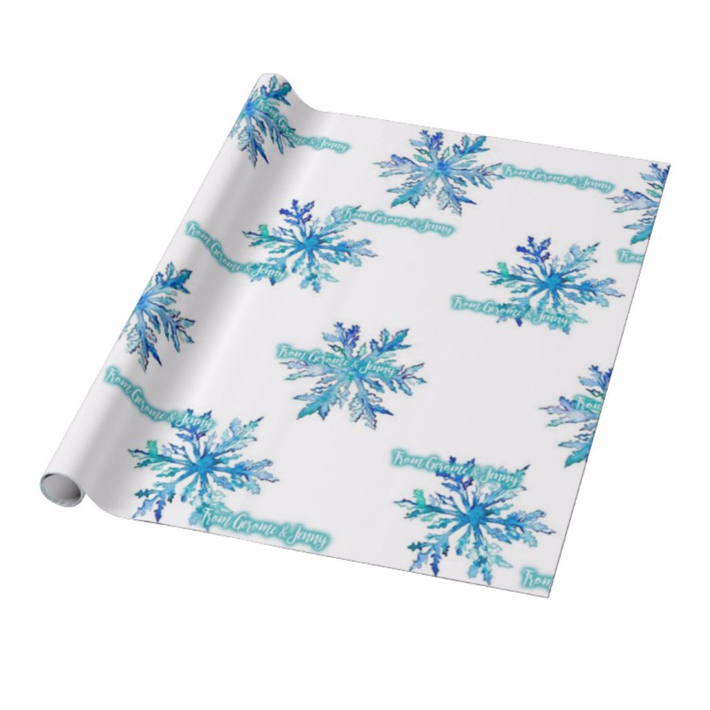 Watercolor Snowflakes - Personalized Gift Wrappers | Shopee Philippines