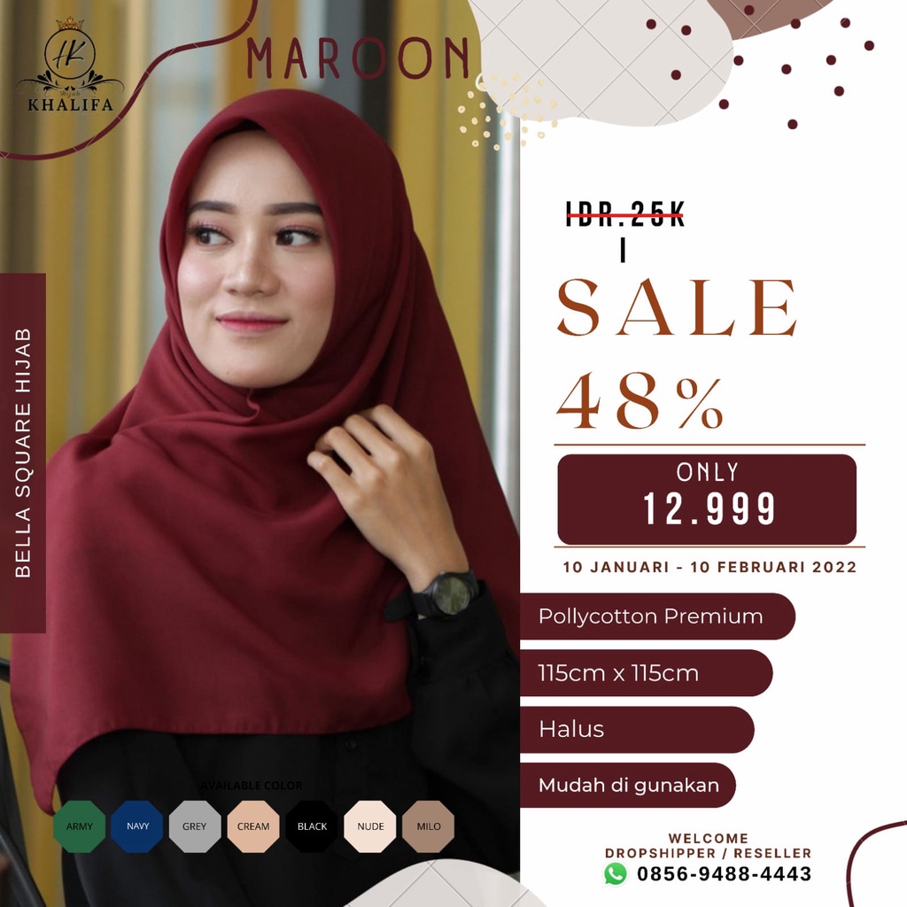 Maroon Square Premium Cutton | Shopee Philippines