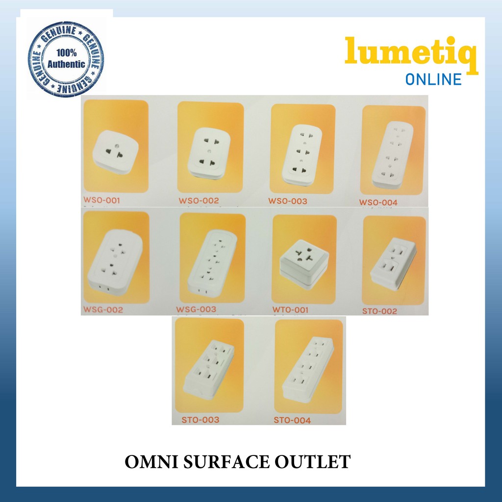 OMNI Surface Outlet (Universal Outlet/Convenience Outlet w/ Ground ...