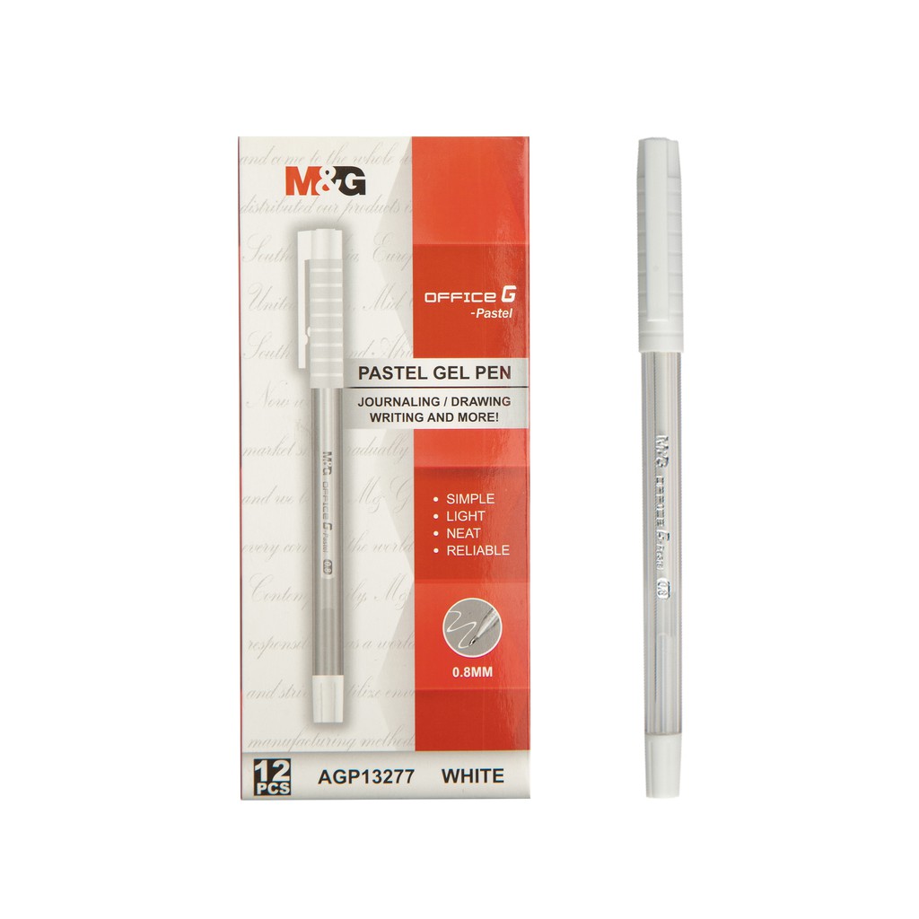 M&G Office G Pastel Gel Pen 0.8mm AGP13277 (12 pcs) | Shopee Philippines