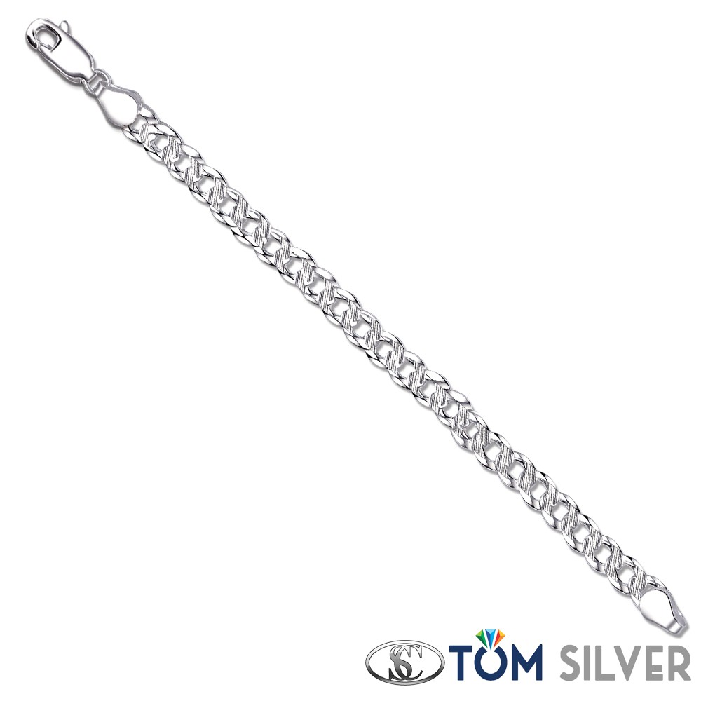 Tom Silver 92.5 Italy Sterling Silver Mens Unisex Bracelet N047 ITALY ...