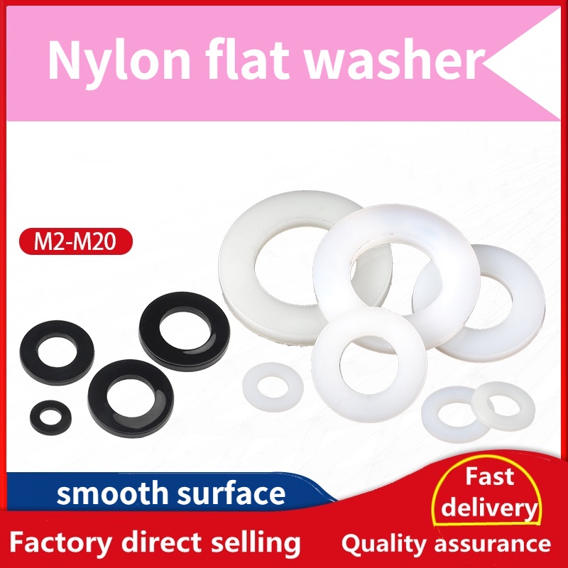 200pcs Nylon gasket plastic round flat gasket insulation enlarged ...