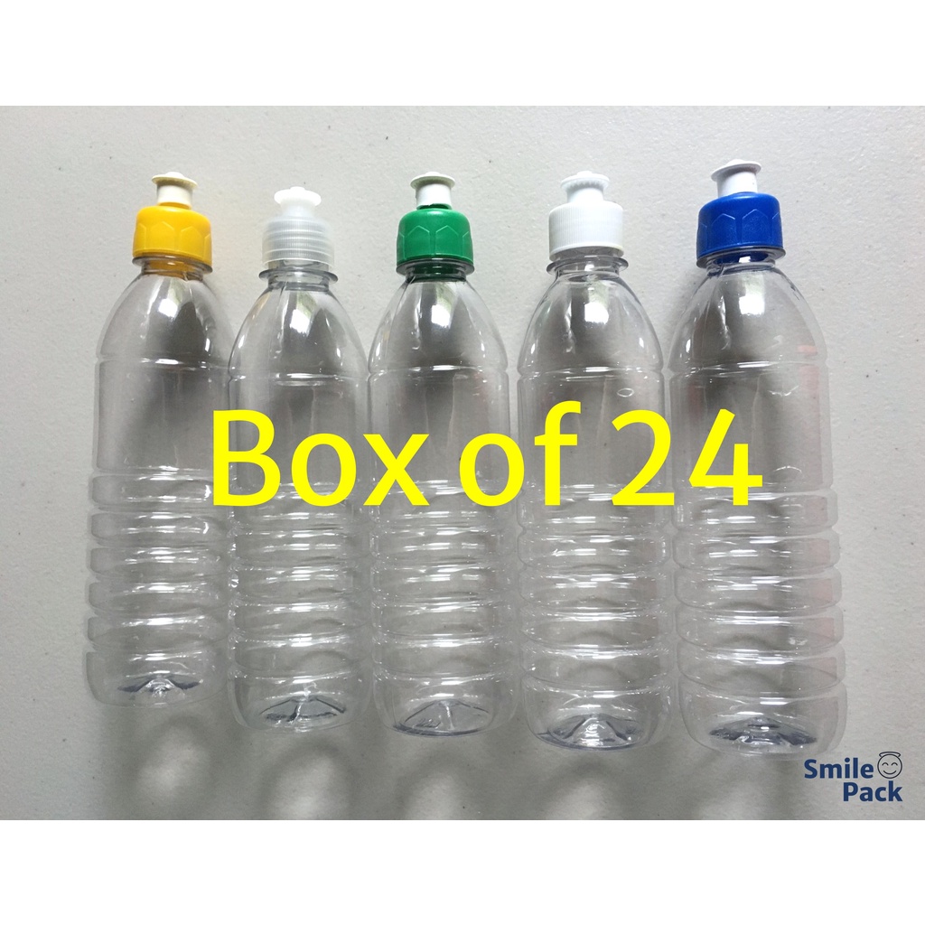 500ml PET Plastic Bottle with STICKER 500 ml - BOX of 24 pcs. with ...
