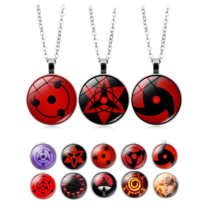2022 New Anime Naruto Pendant Necklace Sharingan Shippuuden Eyes ...