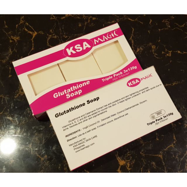 KSA magic glutathione soap 3 x 135g | Shopee Philippines