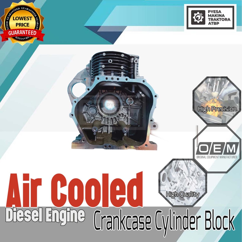 Crankcase Cylinder Block for 7hp to 18hp Air Cooled Diesel Engine 170F ...