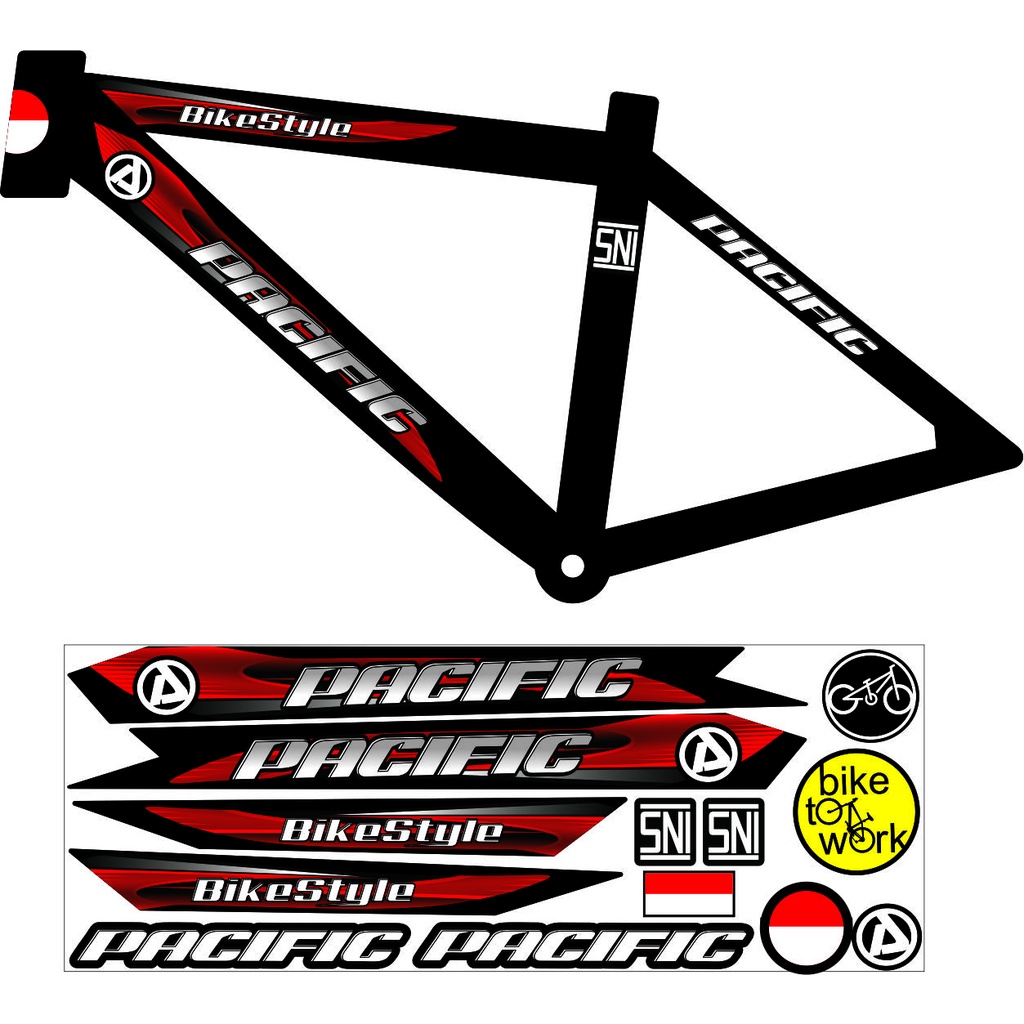 BIKE STRIPING STICKER VARIATIONS FOR ALL BIKES PACIPIC BIKES POLET ...