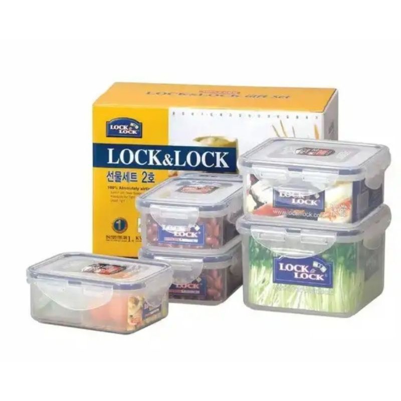 Lock n lock gift set contains 5 pieces and gift set of 7 pieces ...