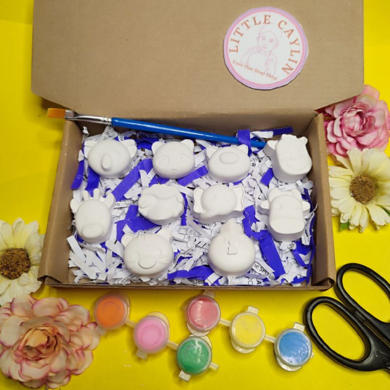 Mini Plaster Painting Set (with box and paint) | Shopee Philippines