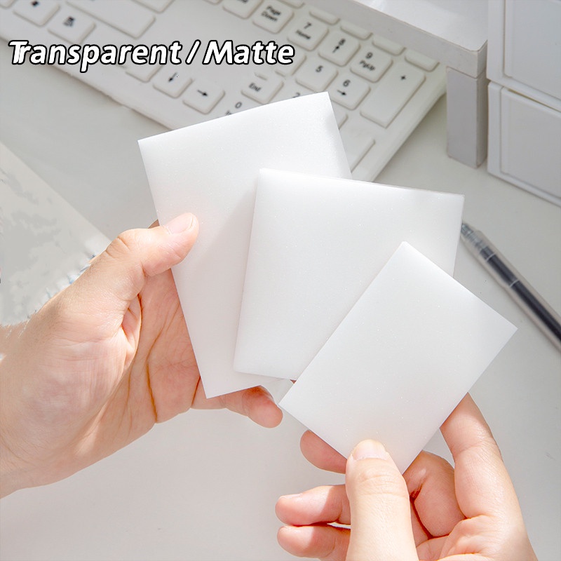 Penlab 1pcs Transparent Memo Pad 50 Sheets PET Matte Style Sticky Notes ...