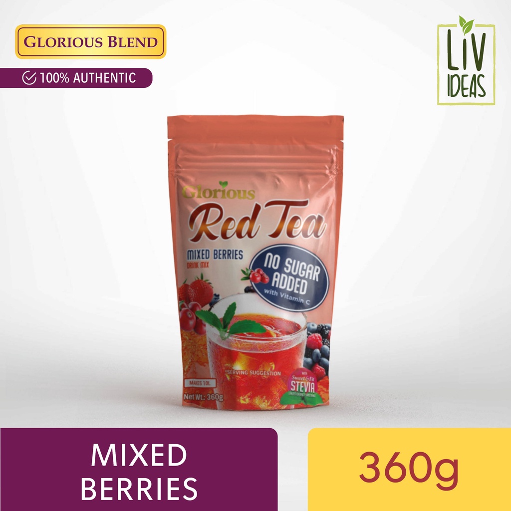 Glorious Blend Red Tea Mixed Berries 360g (Sweetened with Stevia ...