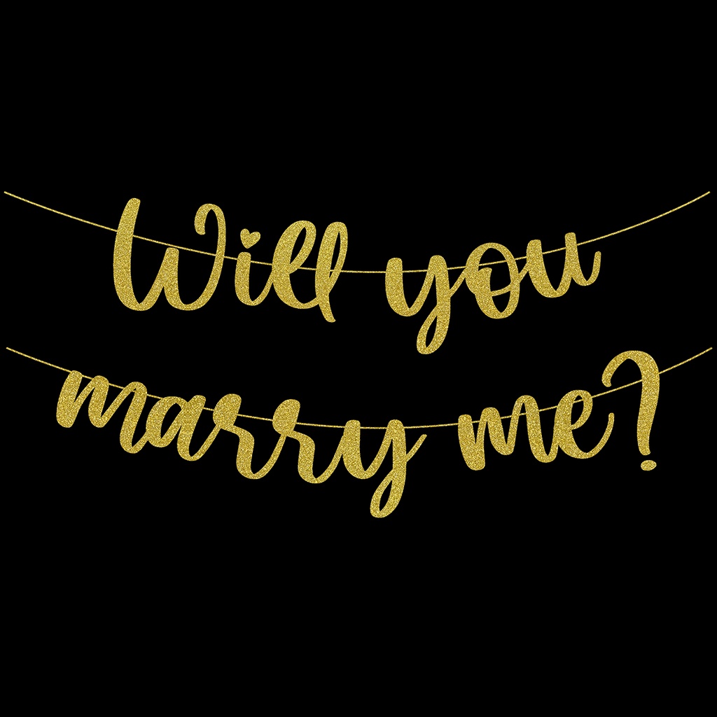 WILL YOU MARRY ME? (Cursive) Banner Party Banner | Engagement | Party ...