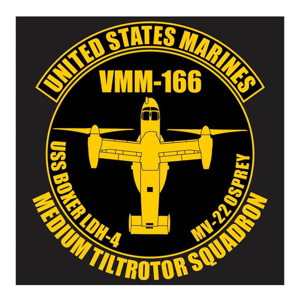 Us Marines MV-22 Osprey VMM-166 series 1 Cutting Sticker | Shopee ...