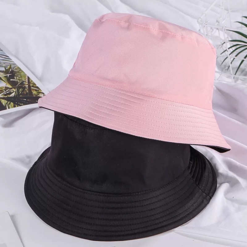 RAINBOWCO Plain Reversible Bucket Hat Unisex Fisherman Hat For Men And ...