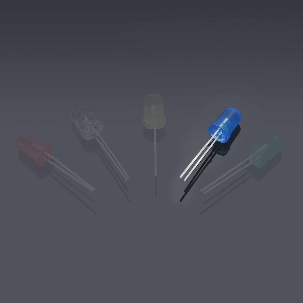 3mm 5mm 10mm LED Light Emitting Diode Red Green Blue White Yellow Lamp ...