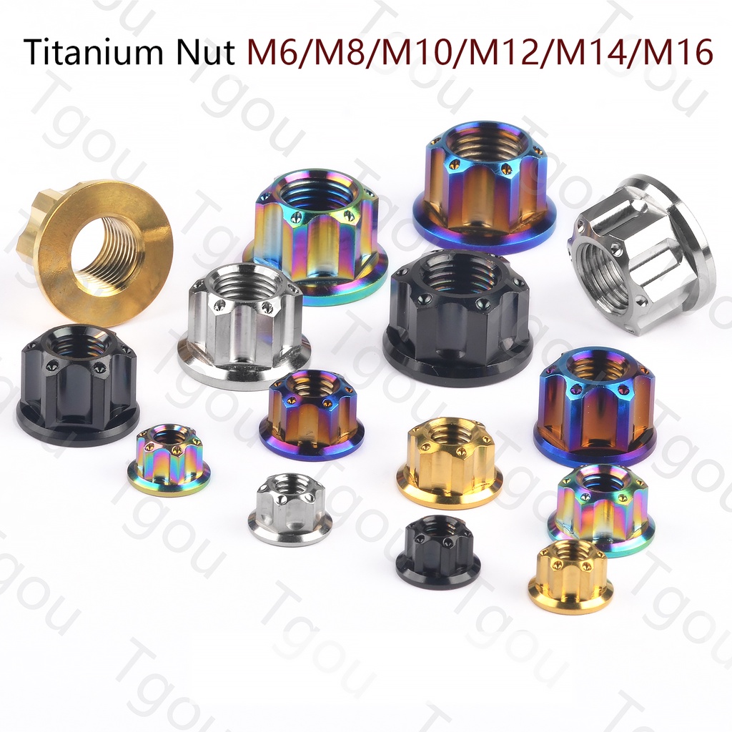 Tgou M6/M8/M10/M12/M14/M16 fancy titanium nut flange nuts for ...