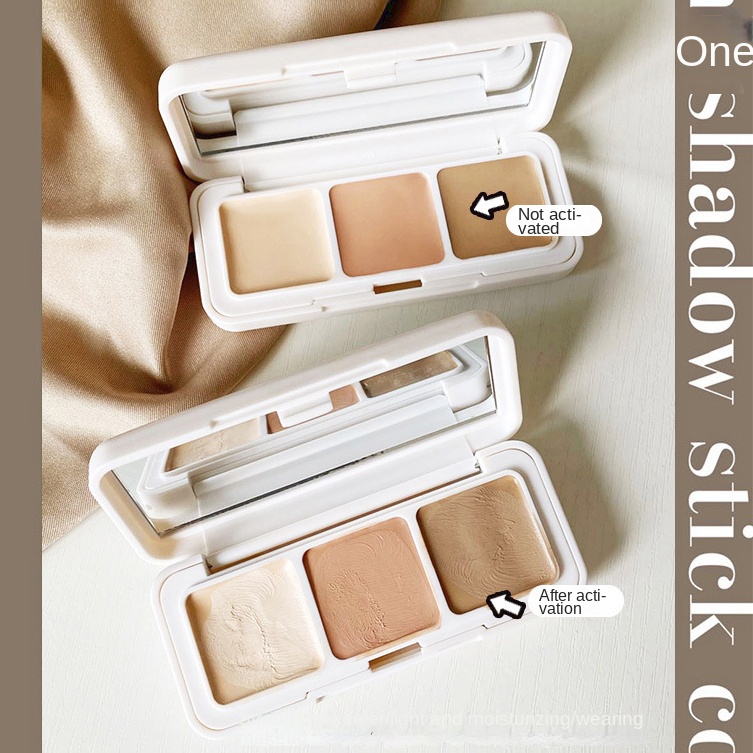 3-Color Square Cheese Concealer/Liquid Foundation/Concealer Cream/Long ...