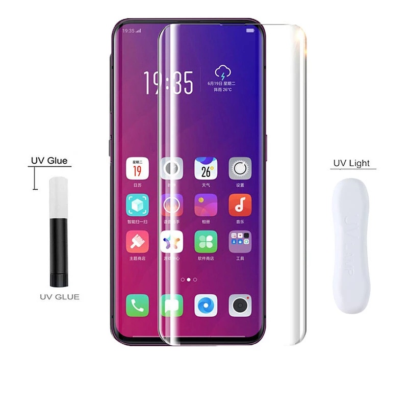 UV Full Glue Tempered Glass Film For VIVO V50 V40 V40E V30 V30E X200 X100 Ultra X100s X90 X80 ...
