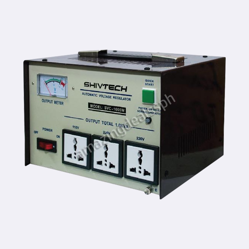 SVC-1000W Shivtech AVR wtih Time Delay | Shopee Philippines