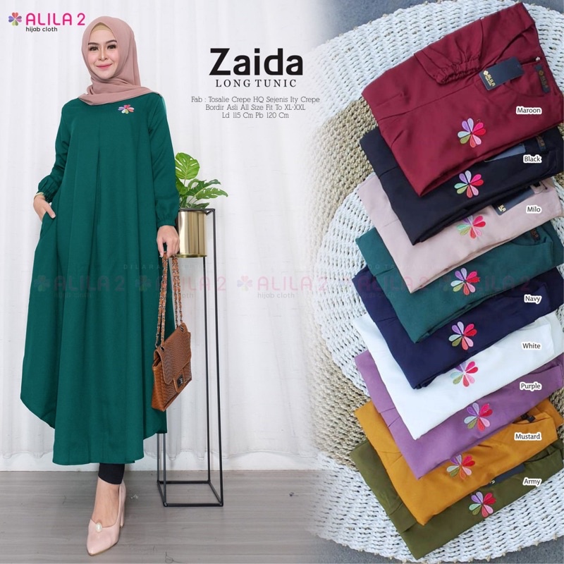 Zaida Tunic • Alila • Long Tunic XXL Simple Plain LD 115cm • Jumbo ...