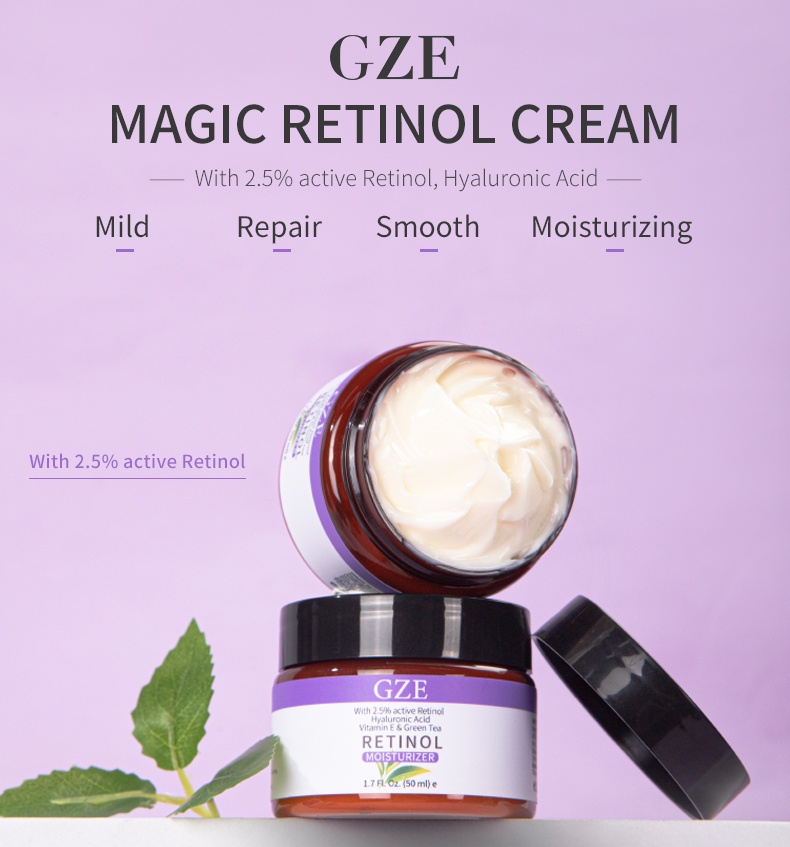 GZE Natural Retinol Cream For FACE Anti Aging Whitening Reduce Wrinkles ...
