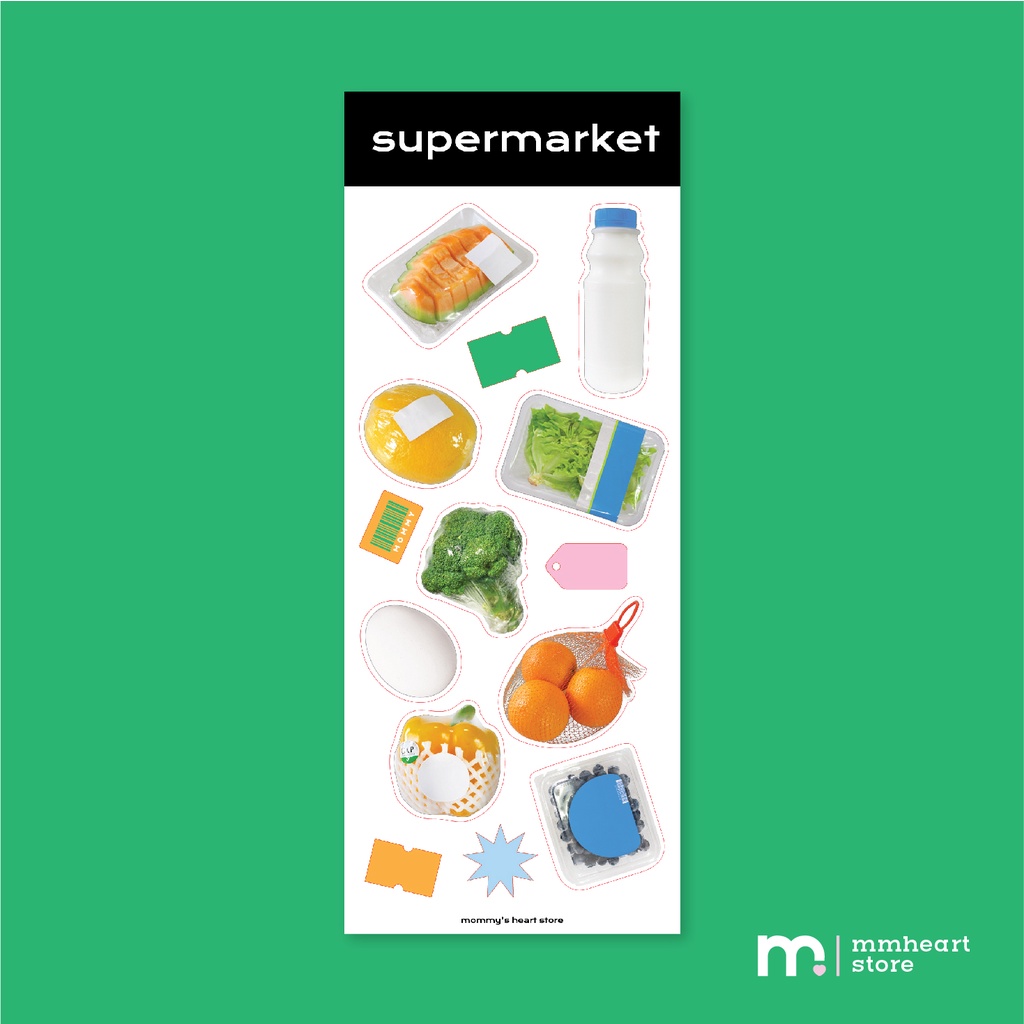 supermarket sticker | Die Cut mmheartstore | Shopee Philippines
