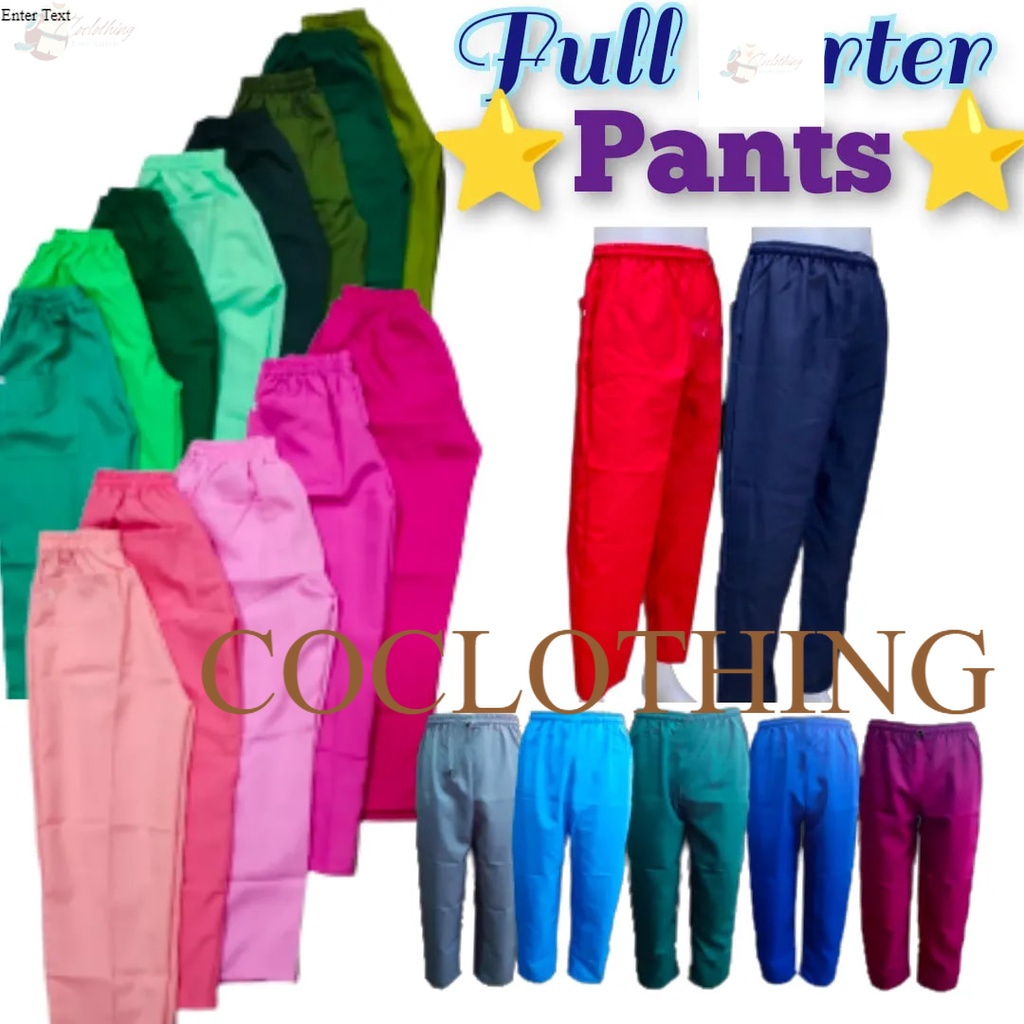 SCRUB SUIT PANTS TETERON COTTON FABRIC | Shopee Philippines
